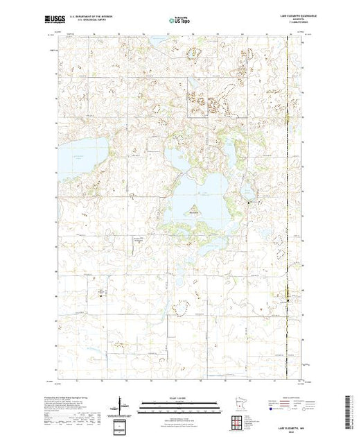 US Topo 7.5-minute map for Lake Elizabeth MN – American Map Store