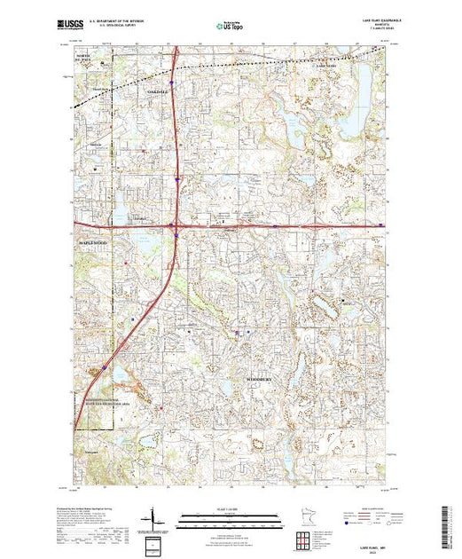 US Topo 7.5-minute map for Lake Elmo MN – American Map Store
