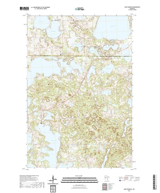 US Topo 7.5-minute map for Lake Franklin MN – American Map Store