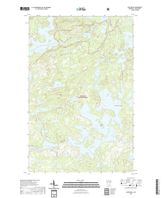 US Topo 7.5-minute map for Lake Insula MN – American Map Store