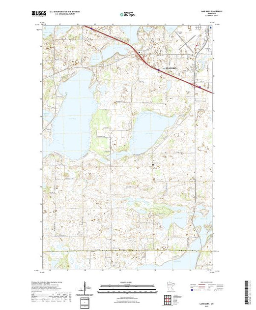 US Topo 7.5-minute map for Lake Mary MN – American Map Store