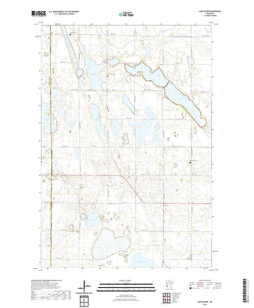 US Topo 7.5-minute map for Lake Oliver MN – American Map Store