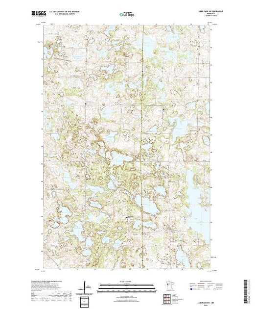 US Topo 7.5-minute map for Lake Park SW MN – American Map Store