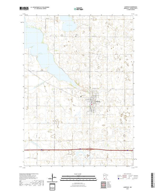 US Topo 7.5-minute map for Lakefield MN – American Map Store