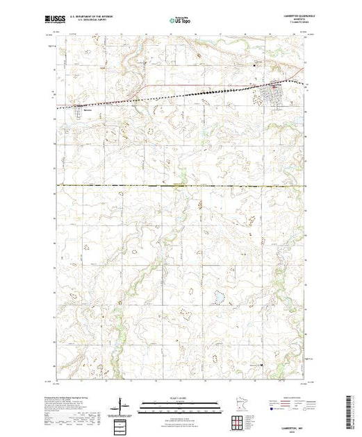 US Topo 7.5-minute map for Lamberton MN – American Map Store