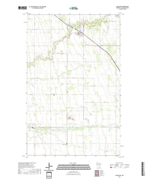 US Topo 7.5-minute map for Lancaster MN – American Map Store