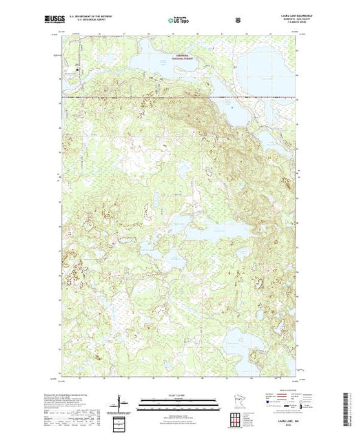 US Topo 7.5-minute map for Laura Lake MN – American Map Store