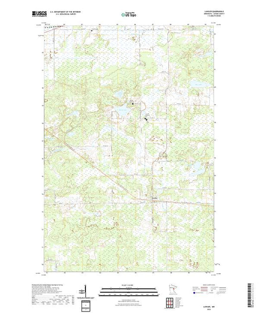 US Topo 7.5-minute map for Lawler MN – American Map Store