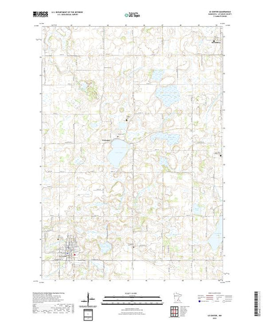 US Topo 7.5-minute map for Le Center MN – American Map Store