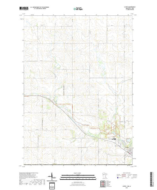 US Topo 7.5-minute map for Le Roy MNIA – American Map Store