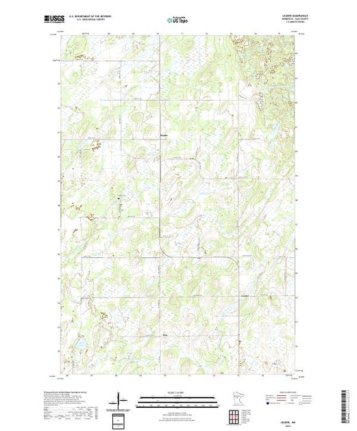 US Topo 7.5-minute map for Leader MN – American Map Store