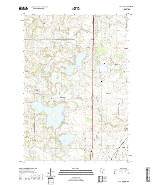 US Topo 7.5-minute map for Little Chicago MN – American Map Store