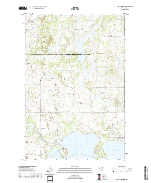 US Topo 7.5-minute map for Little Pine Lake MN – American Map Store