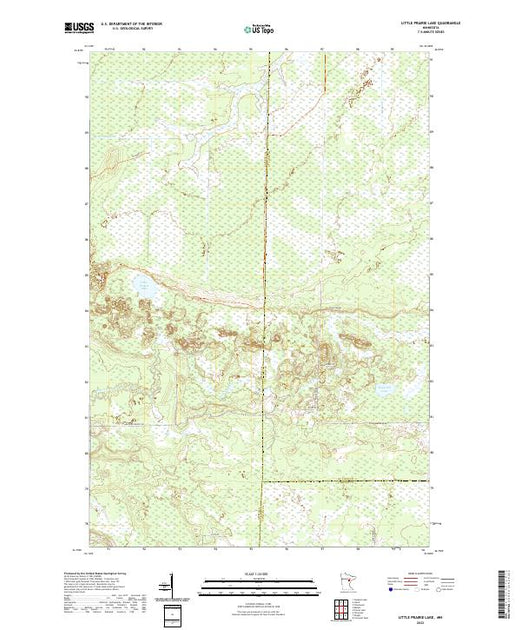 US Topo 7.5-minute map for Little Prairie Lake MN – American Map Store