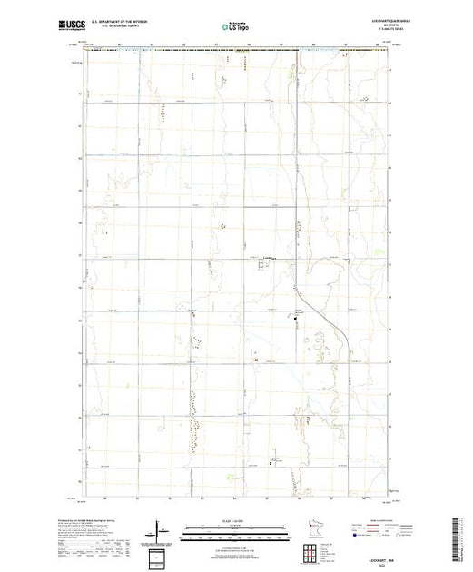 US Topo 7.5-minute map for Lockhart MN – American Map Store