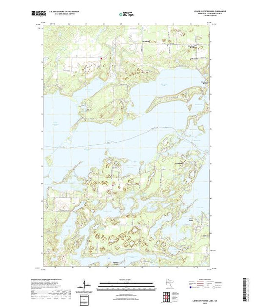 US Topo 7.5-minute map for Lower Whitefish Lake MN – American Map Store
