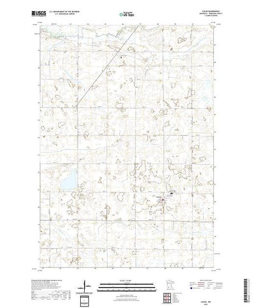 US Topo 7.5-minute map for Lucan MN – American Map Store