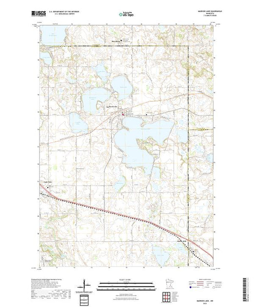 US Topo 7.5-minute map for Madison Lake MN – American Map Store