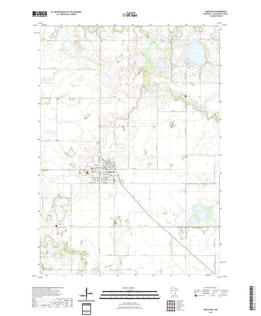 US Topo 7.5-minute map for Mapleton MN – American Map Store