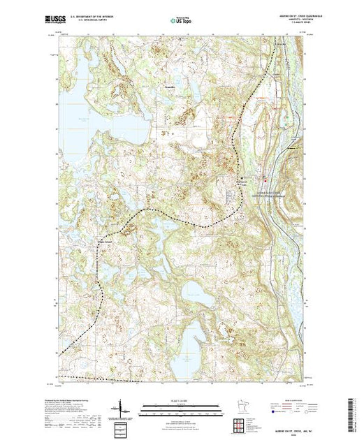 US Topo 7.5-minute map for Marine on St. Croix MNWI – American Map Store