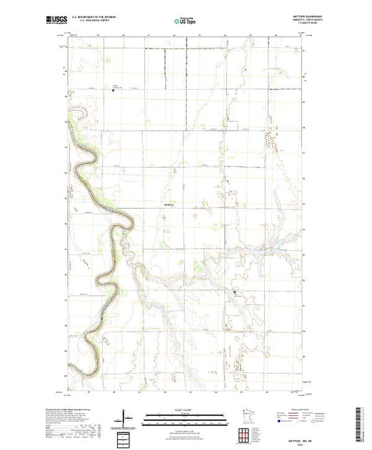 US Topo 7.5-minute map for Mattson MNND – American Map Store