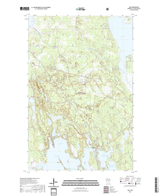 US Topo 7.5-minute map for Max MN – American Map Store