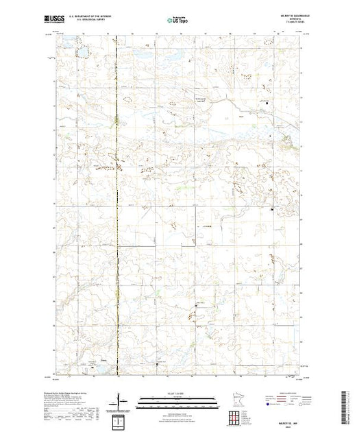 US Topo 7.5-minute map for Milroy SE MN – American Map Store