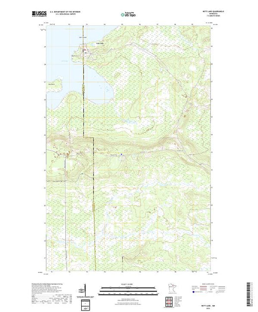 US Topo 7.5-minute map for Nett Lake MN – American Map Store