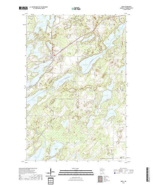 US Topo 7.5-minute map for Nevis MN – American Map Store