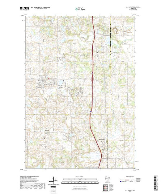 US Topo 7.5-minute map for New Market MN – American Map Store
