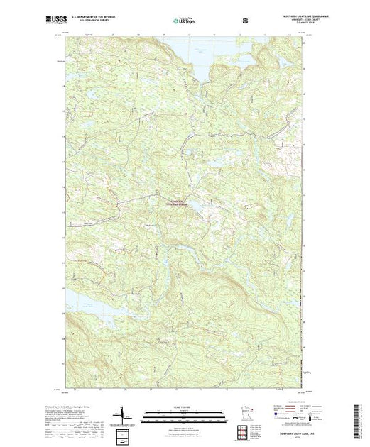 US Topo 7.5-minute map for Northern Light Lake MN – American Map Store