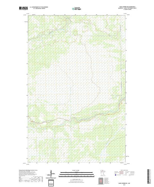 US Topo 7.5-minute map for Oaks Corner NE MN – American Map Store