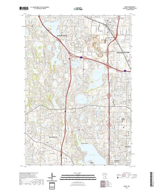 US Topo 7.5-minute map for Osseo MN – American Map Store