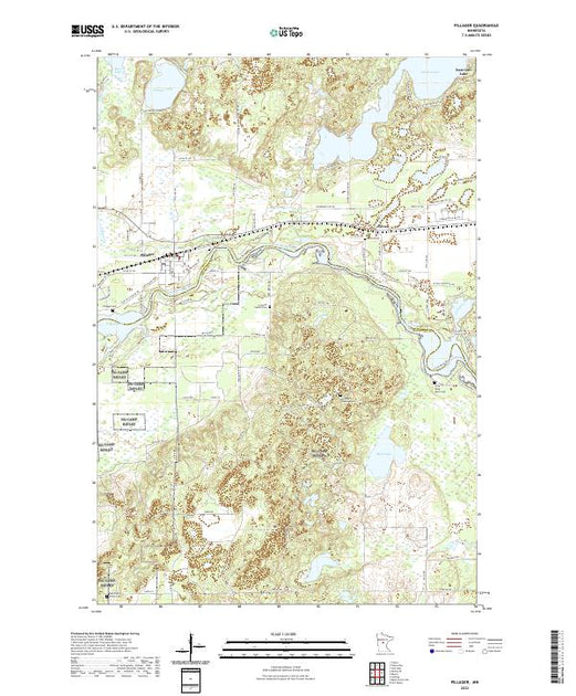 US Topo 7.5-minute map for Pillager MN – American Map Store