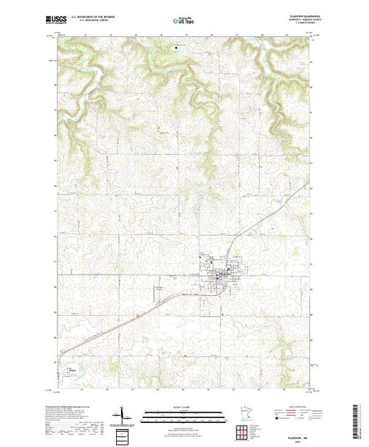 US Topo 7.5-minute map for Plainview MN – American Map Store