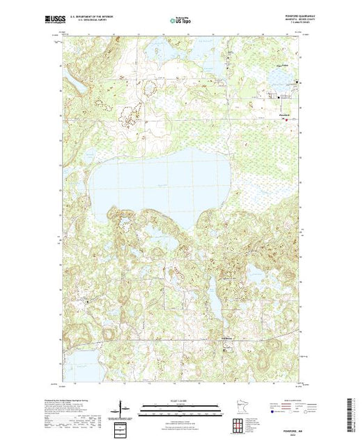 US Topo 7.5-minute map for Ponsford MN – American Map Store