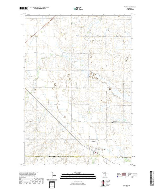 US Topo 7.5-minute map for Porter MN – American Map Store