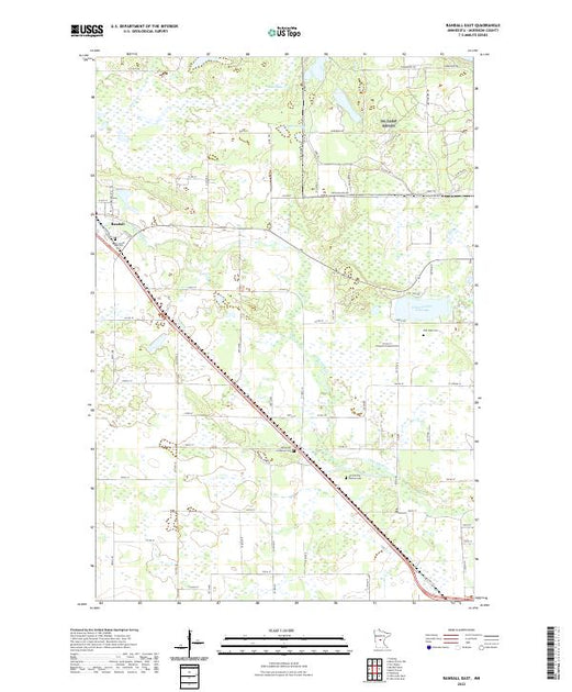 US Topo 7.5-minute map for Randall East MN – American Map Store