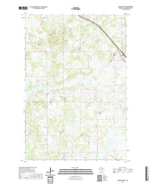 US Topo 7.5-minute map for Randall West MN – American Map Store
