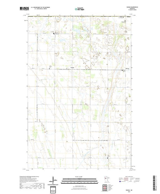 US Topo 7.5-minute map for Ranum MN – American Map Store