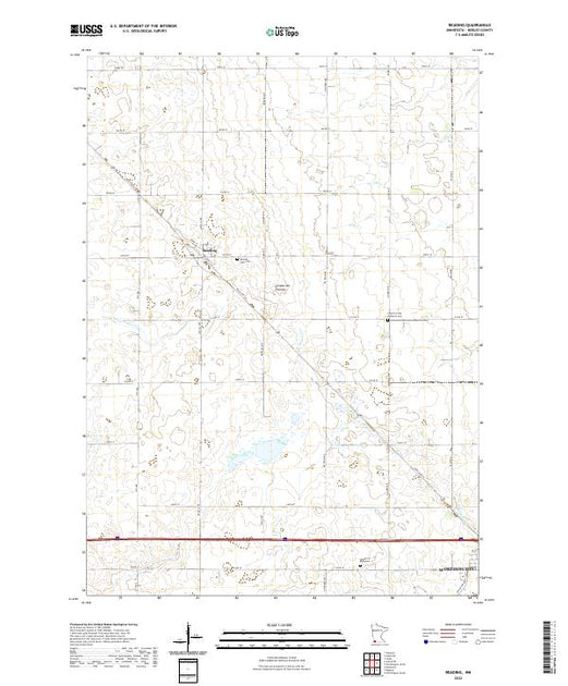 US Topo 7.5-minute map for Reading MN – American Map Store