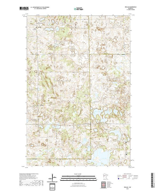 US Topo 7.5-minute map for Rollag MN – American Map Store