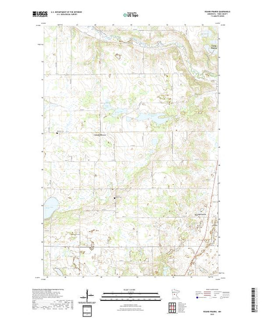 US Topo 7.5-minute map for Round Prairie MN – American Map Store
