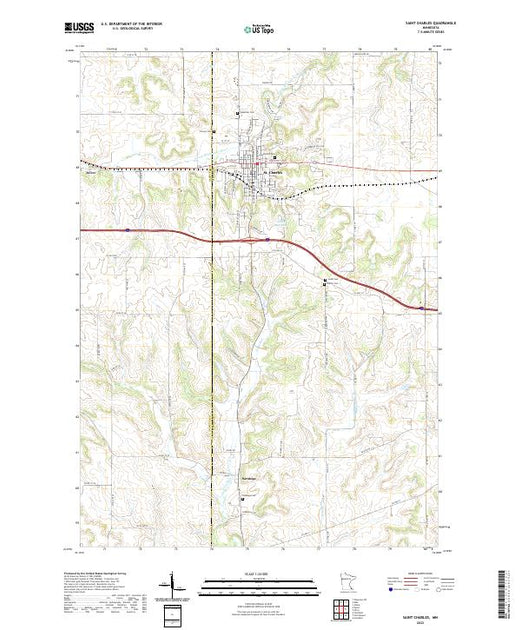US Topo 7.5-minute map for Saint Charles MN – American Map Store