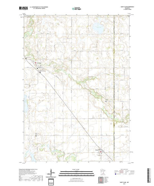 US Topo 7.5-minute map for Saint Clair MN – American Map Store