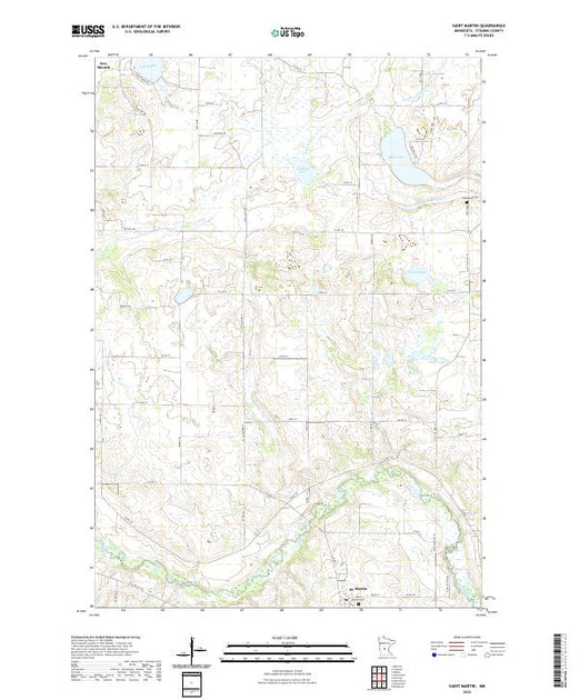 US Topo 7.5-minute map for Saint Martin MN – American Map Store