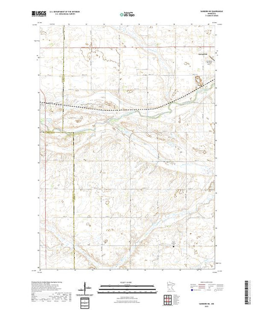 US Topo 7.5-minute map for Sanborn NE MN – American Map Store