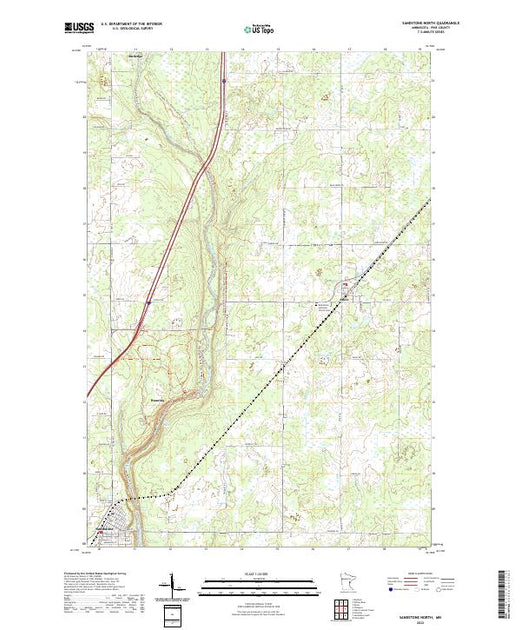 US Topo 7.5-minute map for Sandstone North MN – American Map Store