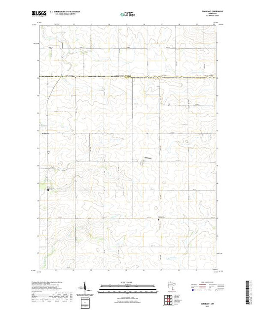 US Topo 7.5-minute map for Sargeant MN – American Map Store