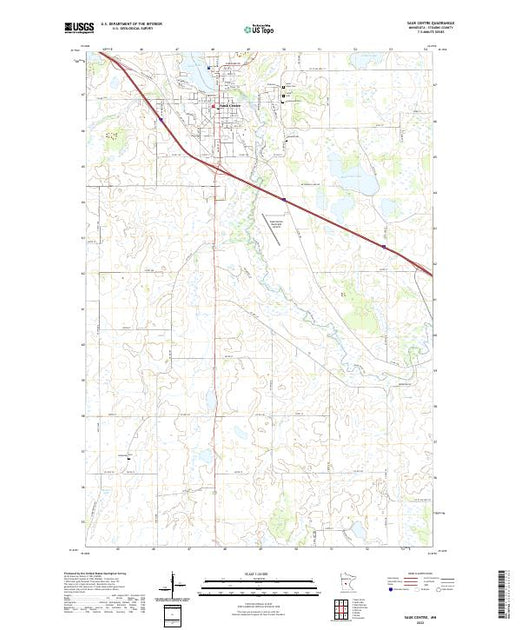 US Topo 7.5-minute map for Sauk Centre MN – American Map Store